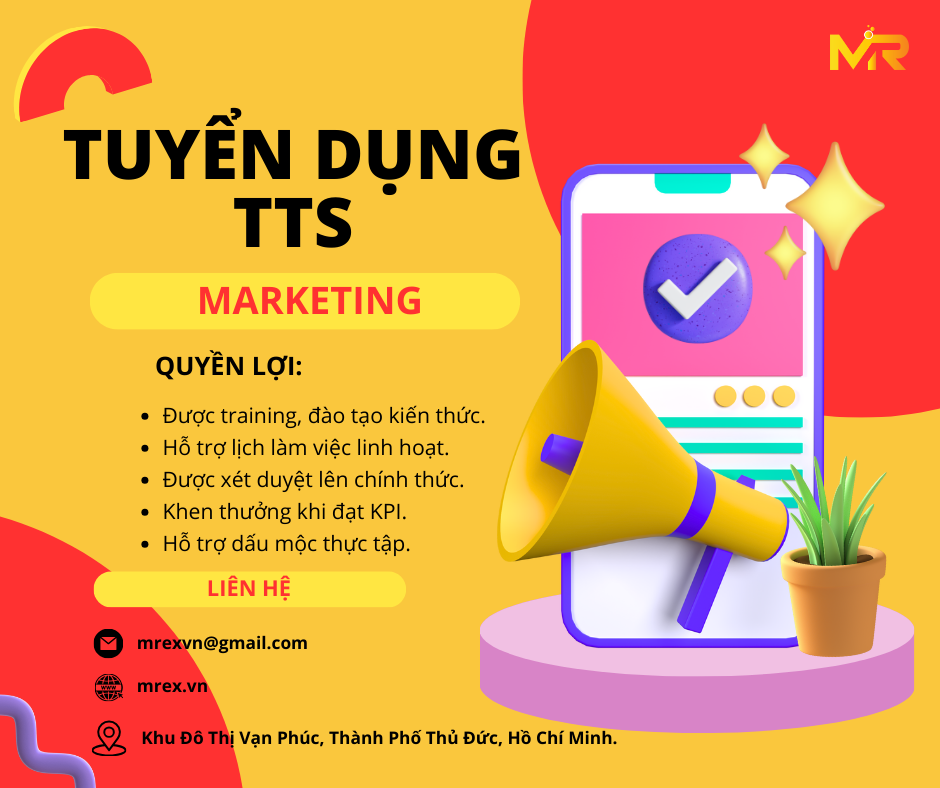 TUYỂN DỤNG TTS MARKETING - CTV HỌC VIỆC